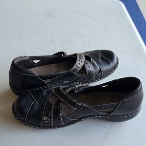 Clarks | Shoes | Clarks Collection Loafers 8m Women Black Leather Shoes ...